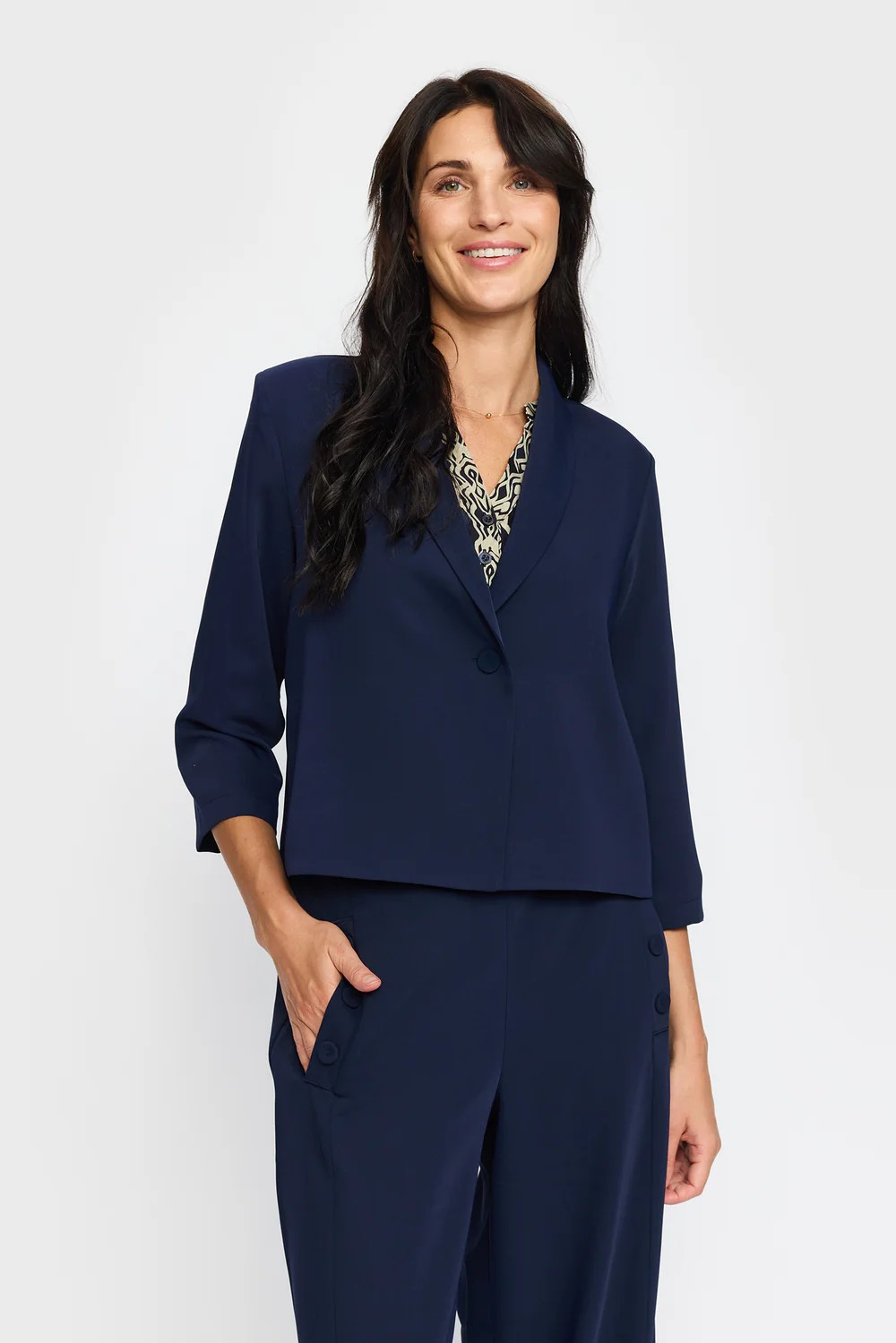 Oda Jacket - Navy - 2 Biz - Casa Oliv