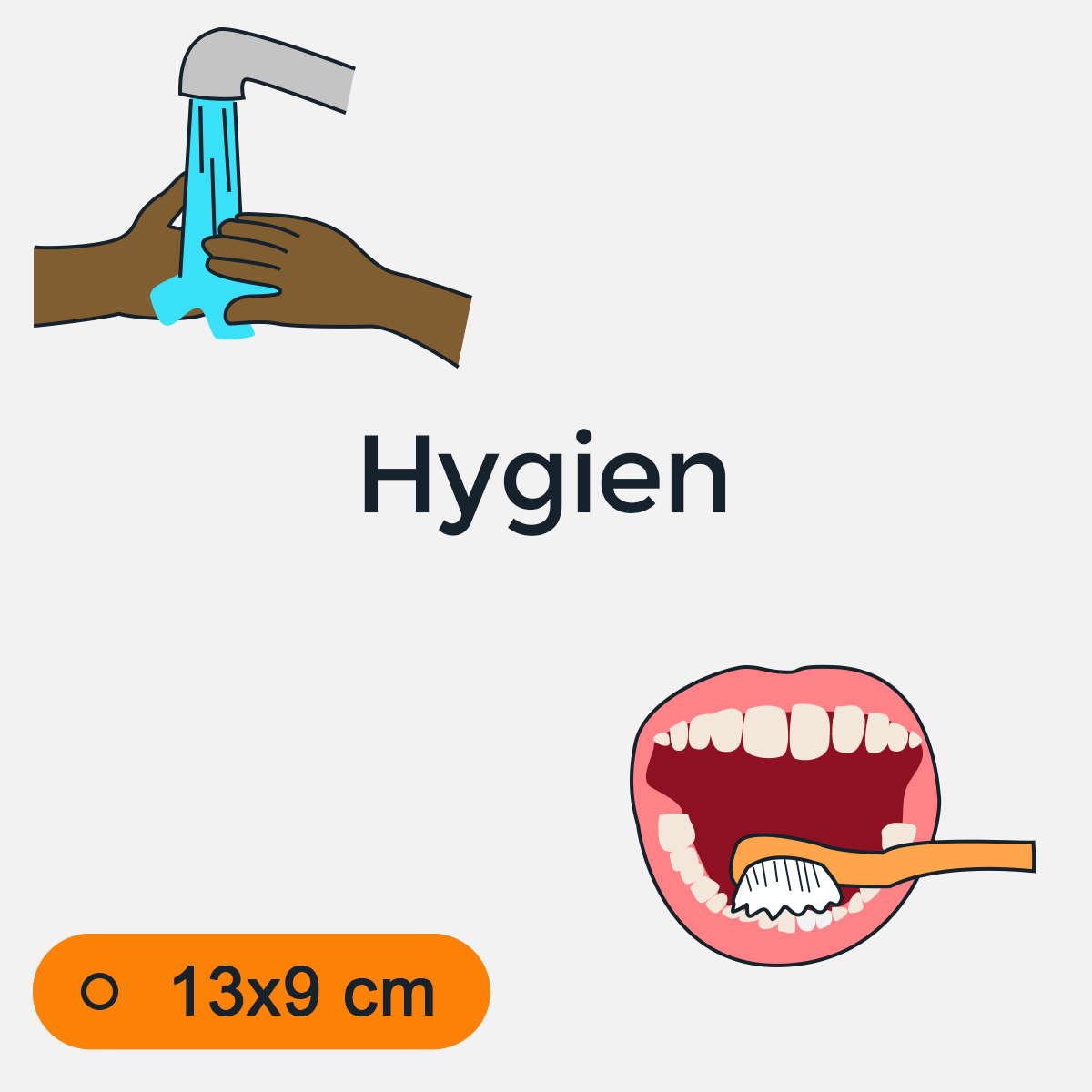 Bildstödsbilder Hygien, 13x9cm - NPF Heroes
