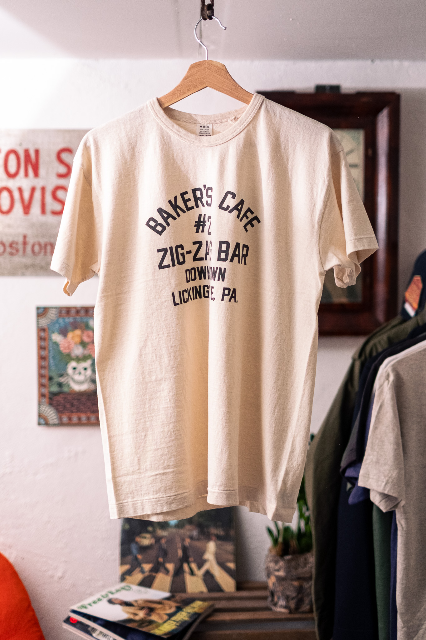 Warehouse & Co - Lot 4064 Crew Neck T-Shirt Zig-Zag Bar - Göteborg Manufaktur