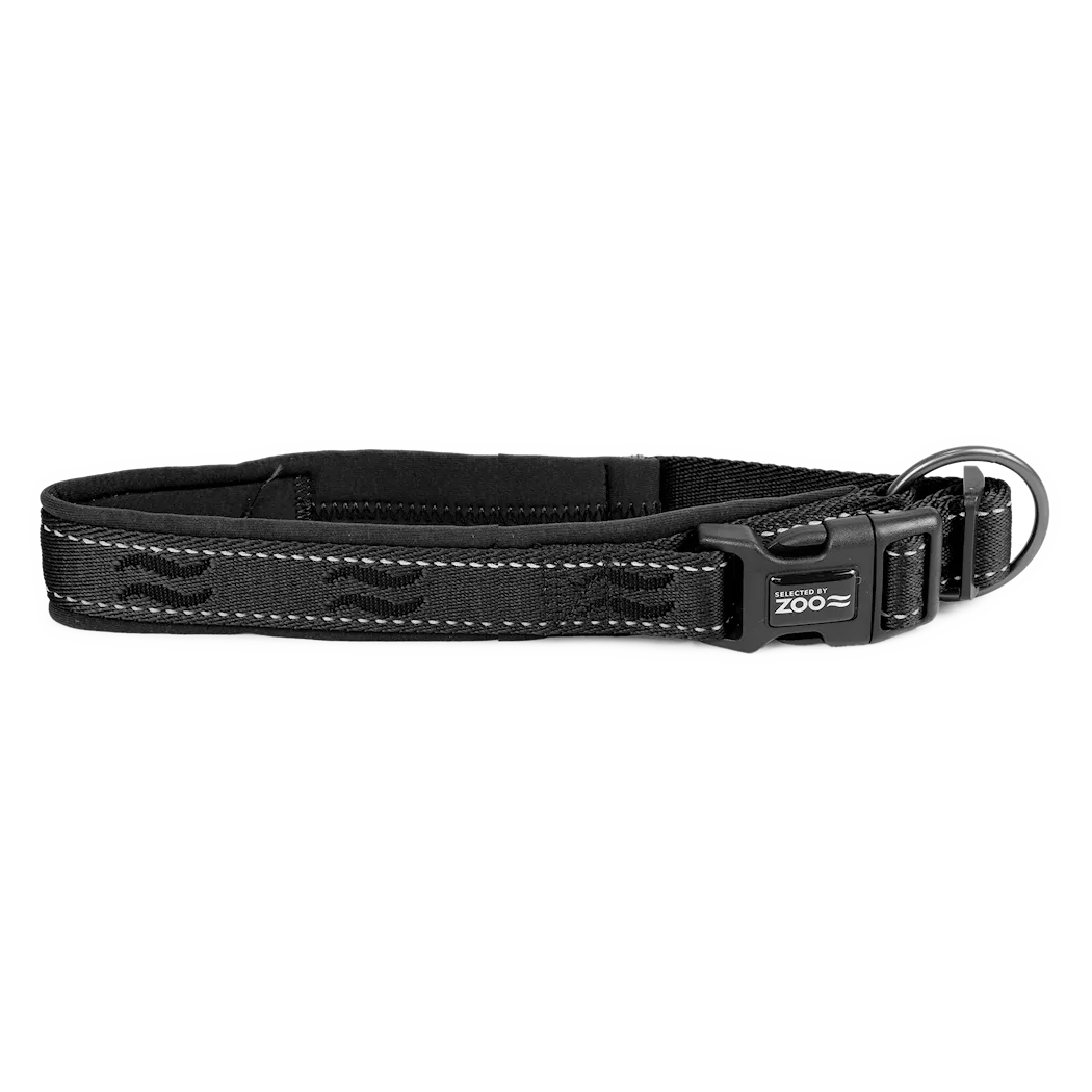 Pritax - Selected by ZOO Hundhalsband Rufus vadderat ställbart, Svart - Olika storlekar
