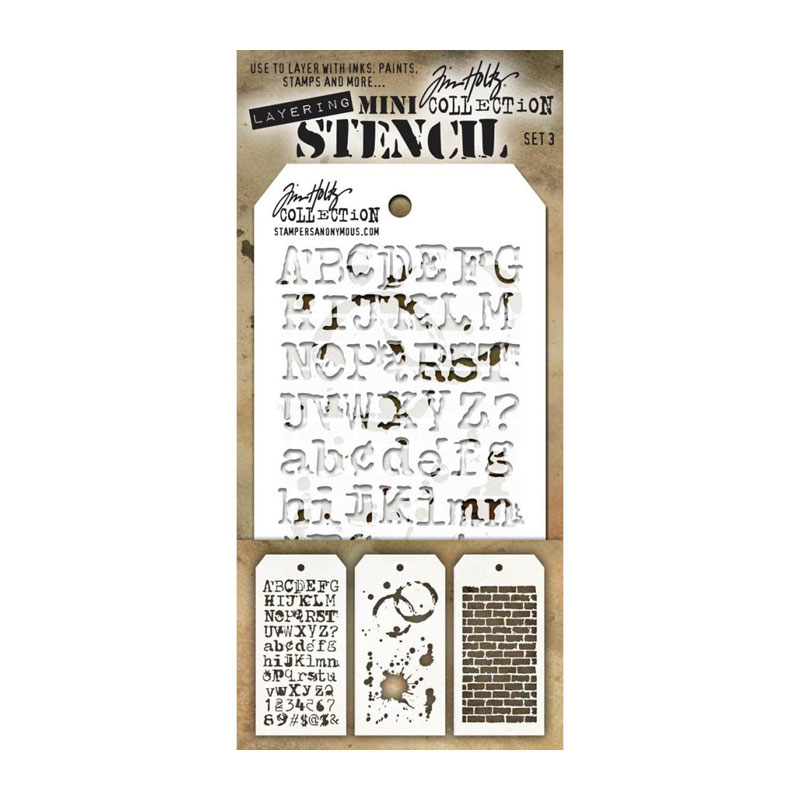 Tim Holtz Layering Mini Stencil - Set 3 - BumbleBee's Craft Shop