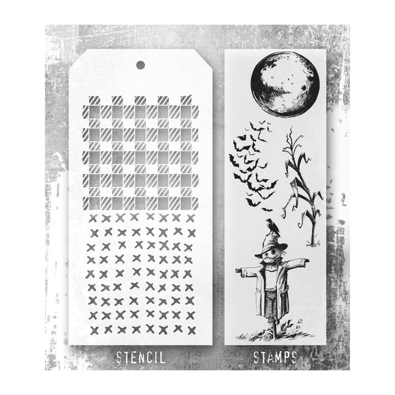 Tim Holtz Mixed Media Stamps & Stencil- Halloween Set 70 - BumbleBee's ...