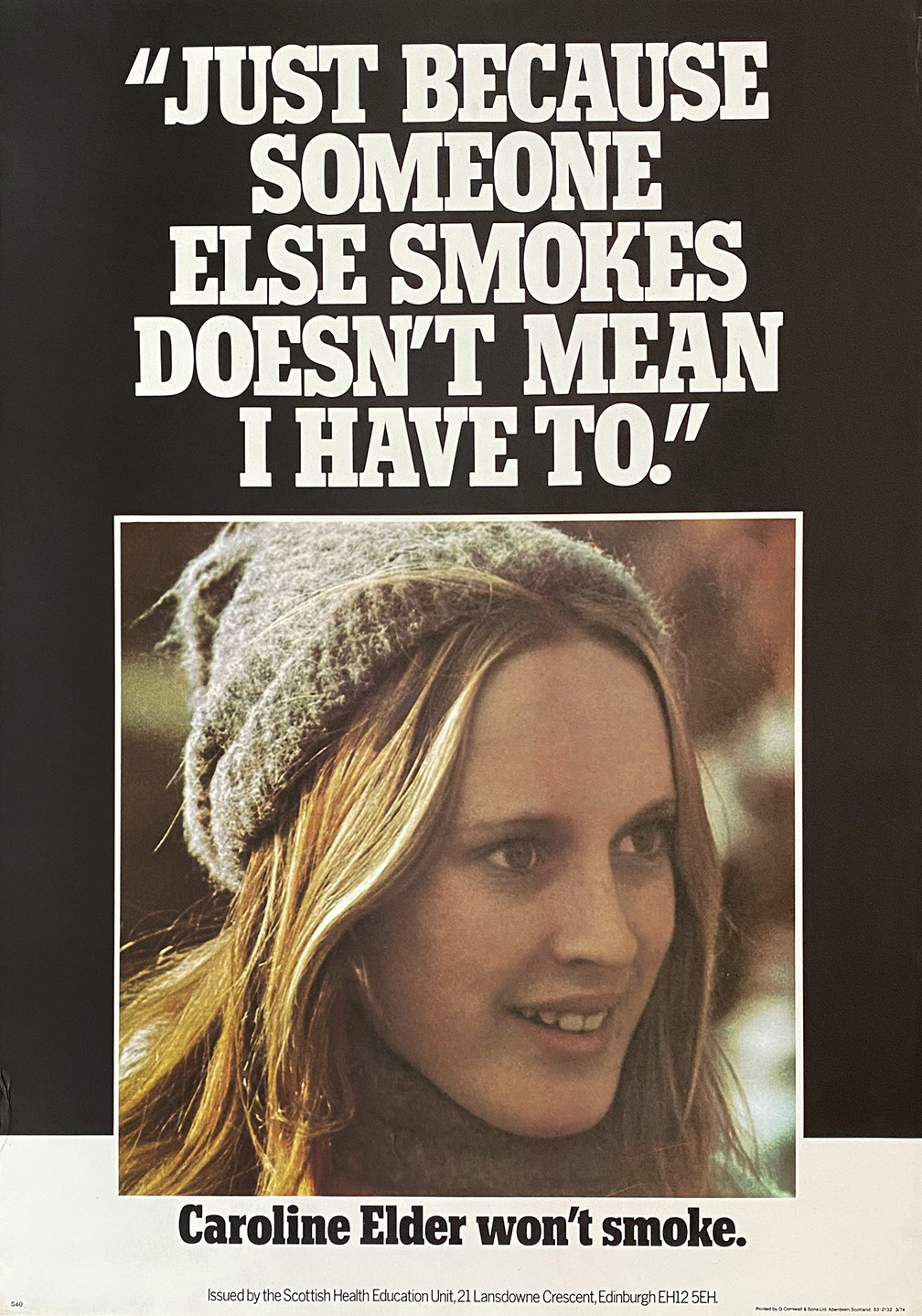 vintageaffischer - RÖKNING – "JUST BECAUSE SOMEONE ELSE SMOKES