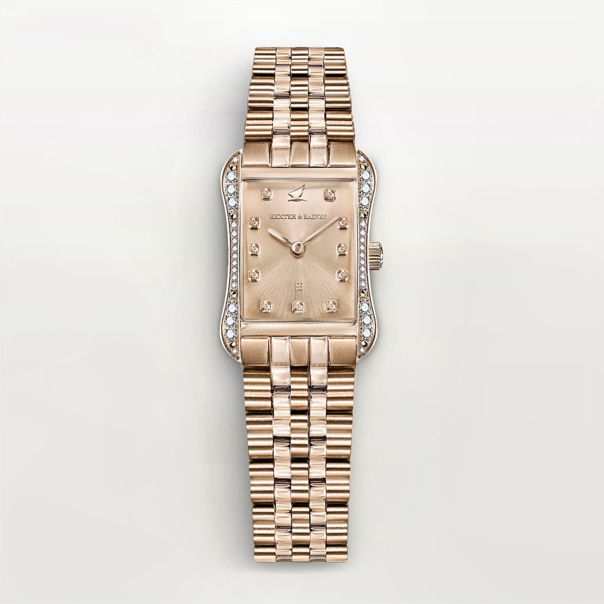 H&B Cronvas Pavé, Rose Gold Sunray - Hexter & Baines