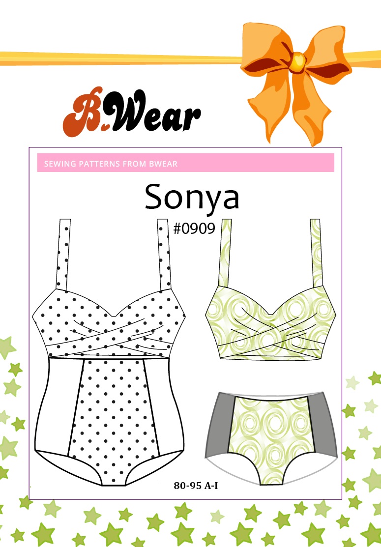 Sonya #0909 Swimwear 80-95 A-I - Paper pattern - B,Wear