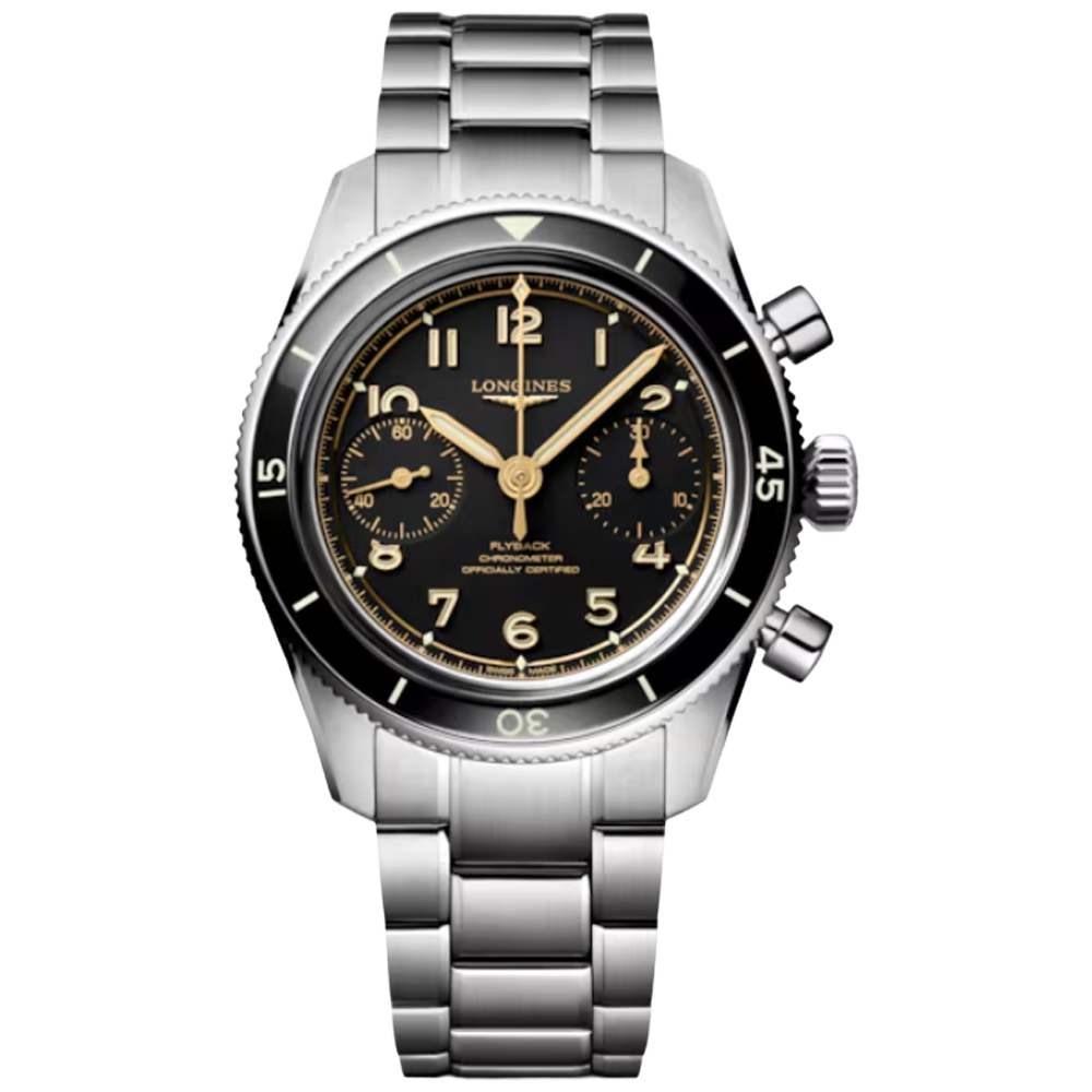 Longines Spirit Pilot Flyback 39,5 svart - Erikson Urhandel