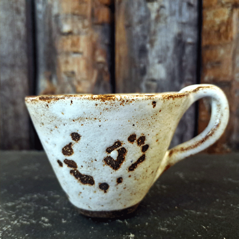 Coffee cup rustic drop, Handmade stoneware - ELD by Jokkmokk