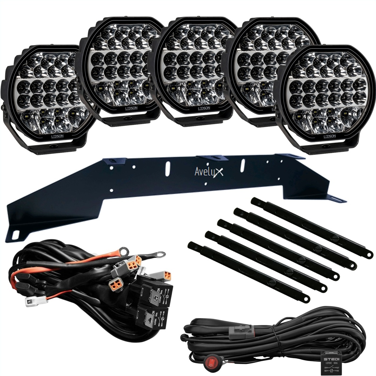 Sledge9 LED Driving Light 216W | 5-pack Rally - Extraljuskungen.com