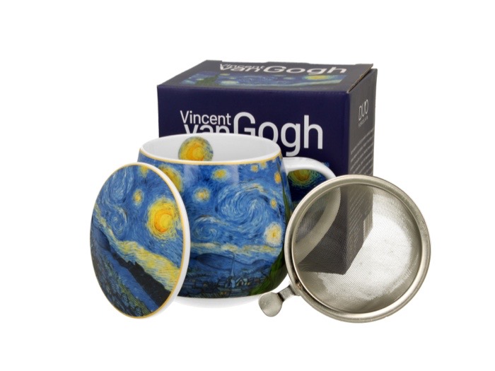 Vincent van Gogh : The Starry Night - Mugg Barrel med tesil och lock i ...