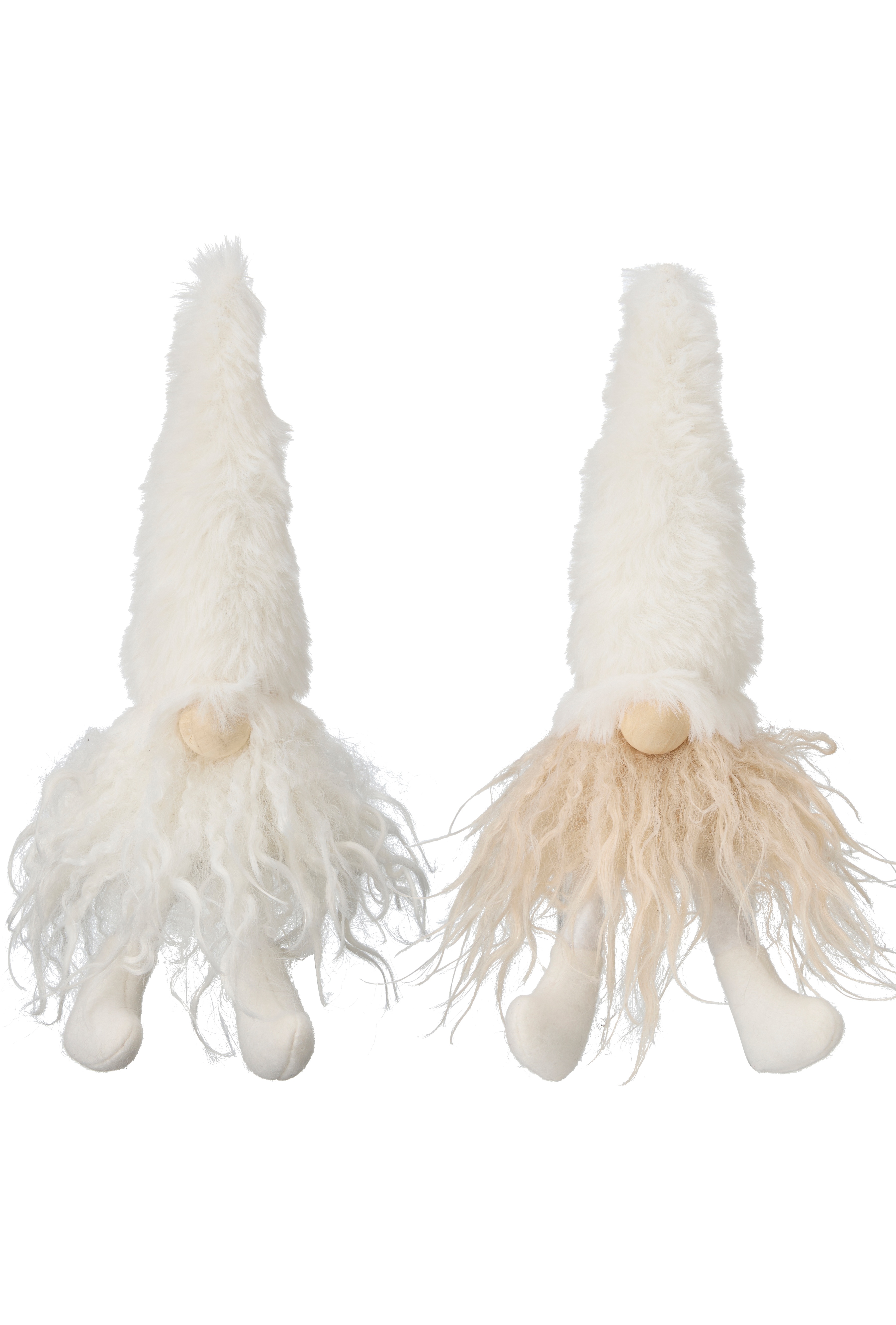 Sittande Tomte - Tomtar - Cozy Santa Claus - 2-pack - Beige/Vit ...