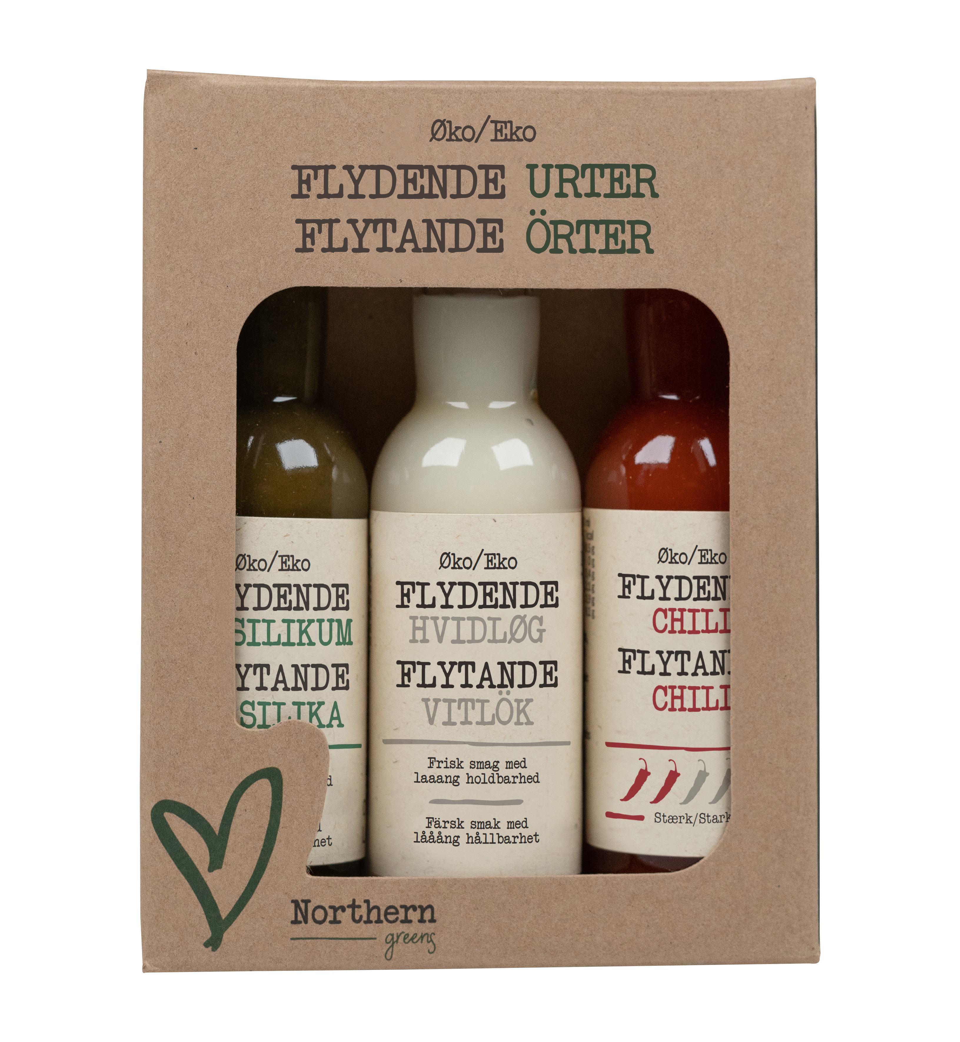 Gift box 3-pack Liquid herbs, basil-garlic-chili EKO 3x40ml - Gamla ...