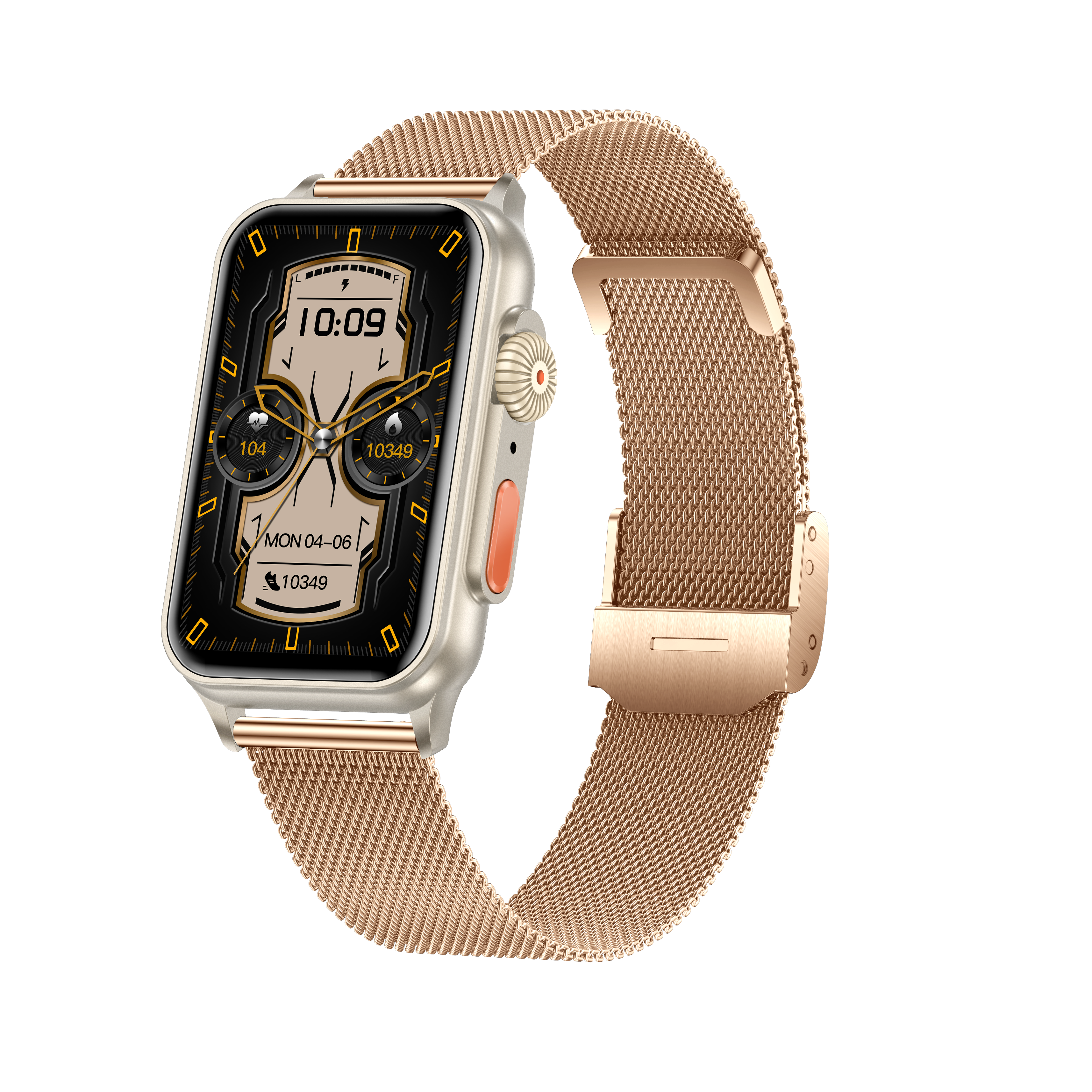 Philippe Palmer Smart Watch LP74 Silver/Rose Gold Mesh