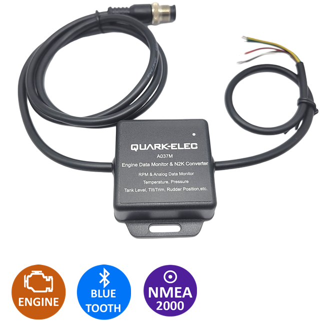 A037M Engine Data Monitor & NMEA 2000 Converter från Quark-Elec ...