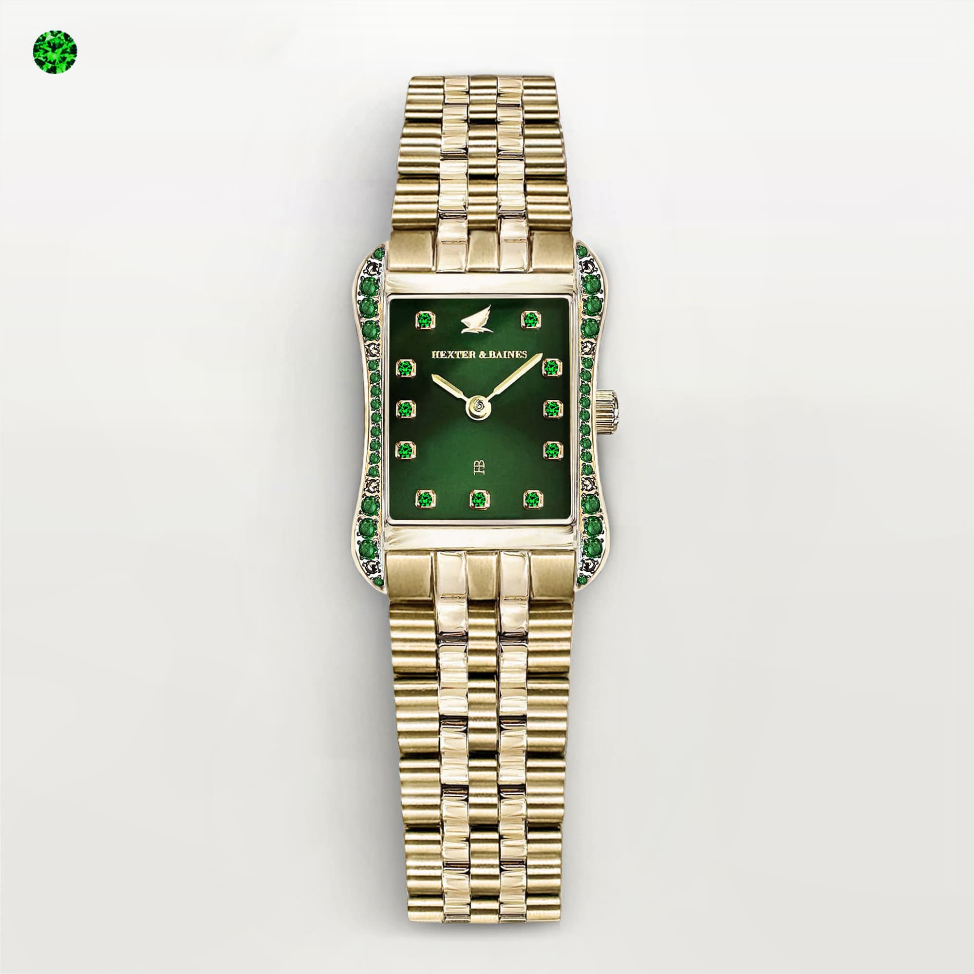 H&B Cronvas, Emerald & Gold - Hexter & Baines