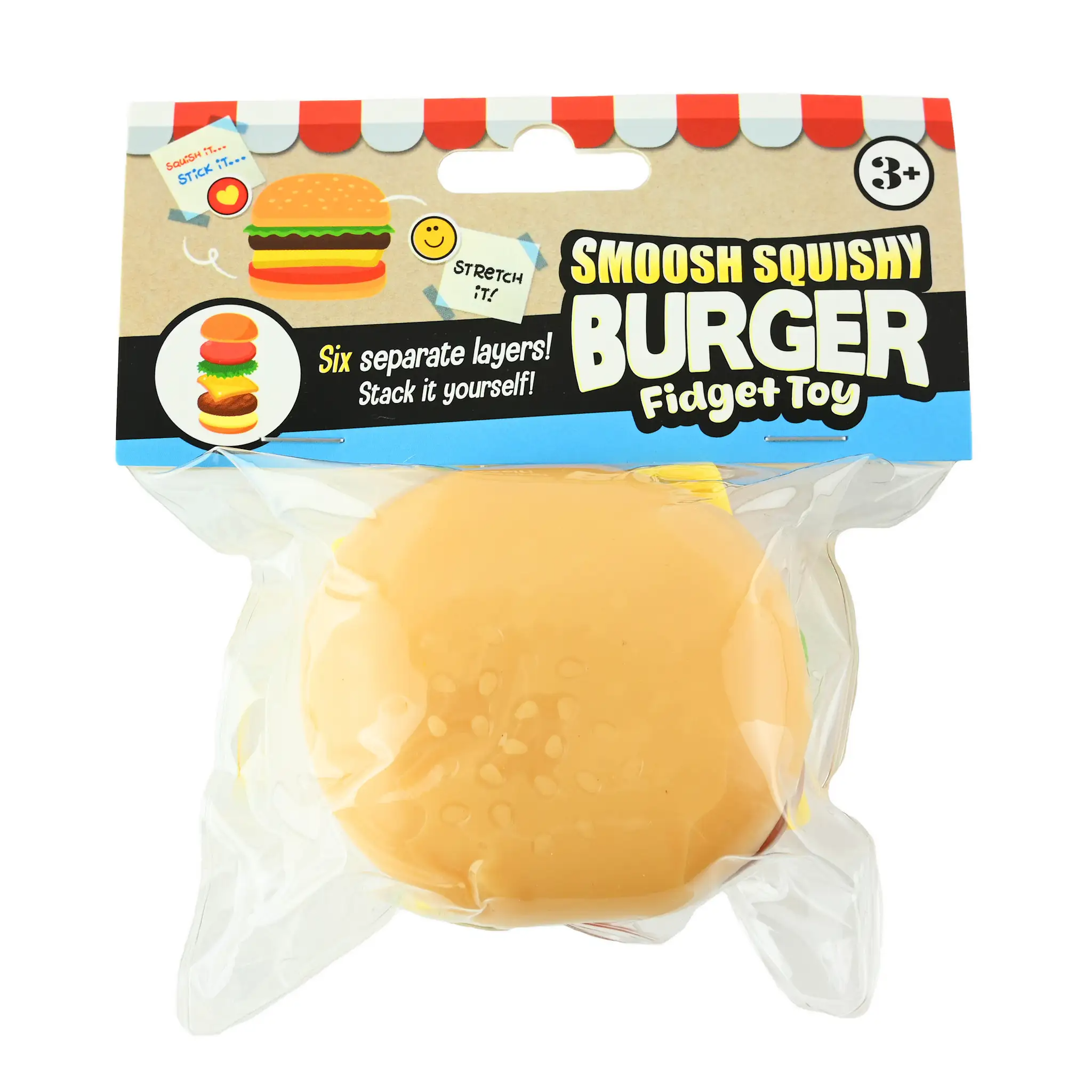 Smoosh Squishy Burger - Robetoy - Toysforever