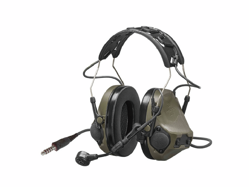 3M Peltor ComTac VIII Green Single-Comm NATO wiring Green - corax-store.se