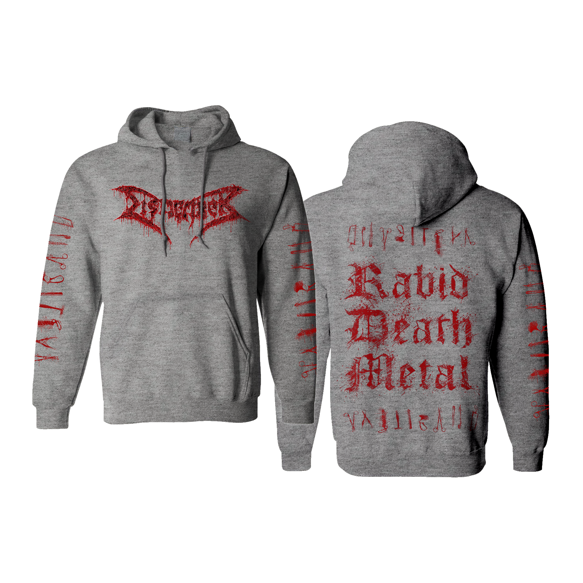 Dismember - DISMEMBER - HOODIE, RABID DEATH METAL (GREY)