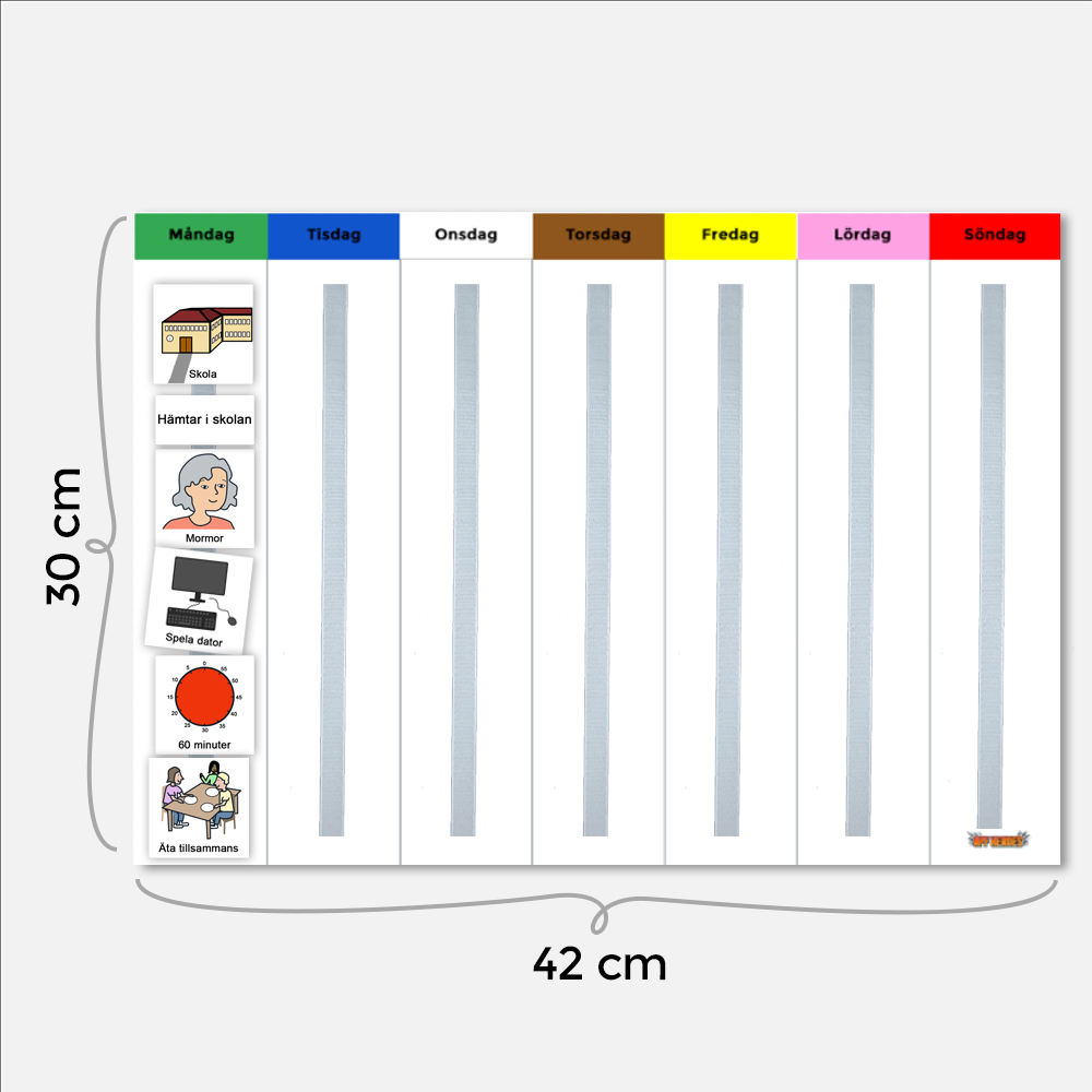 Veckoschema, XL, 42x30 cm - NPF Heroes
