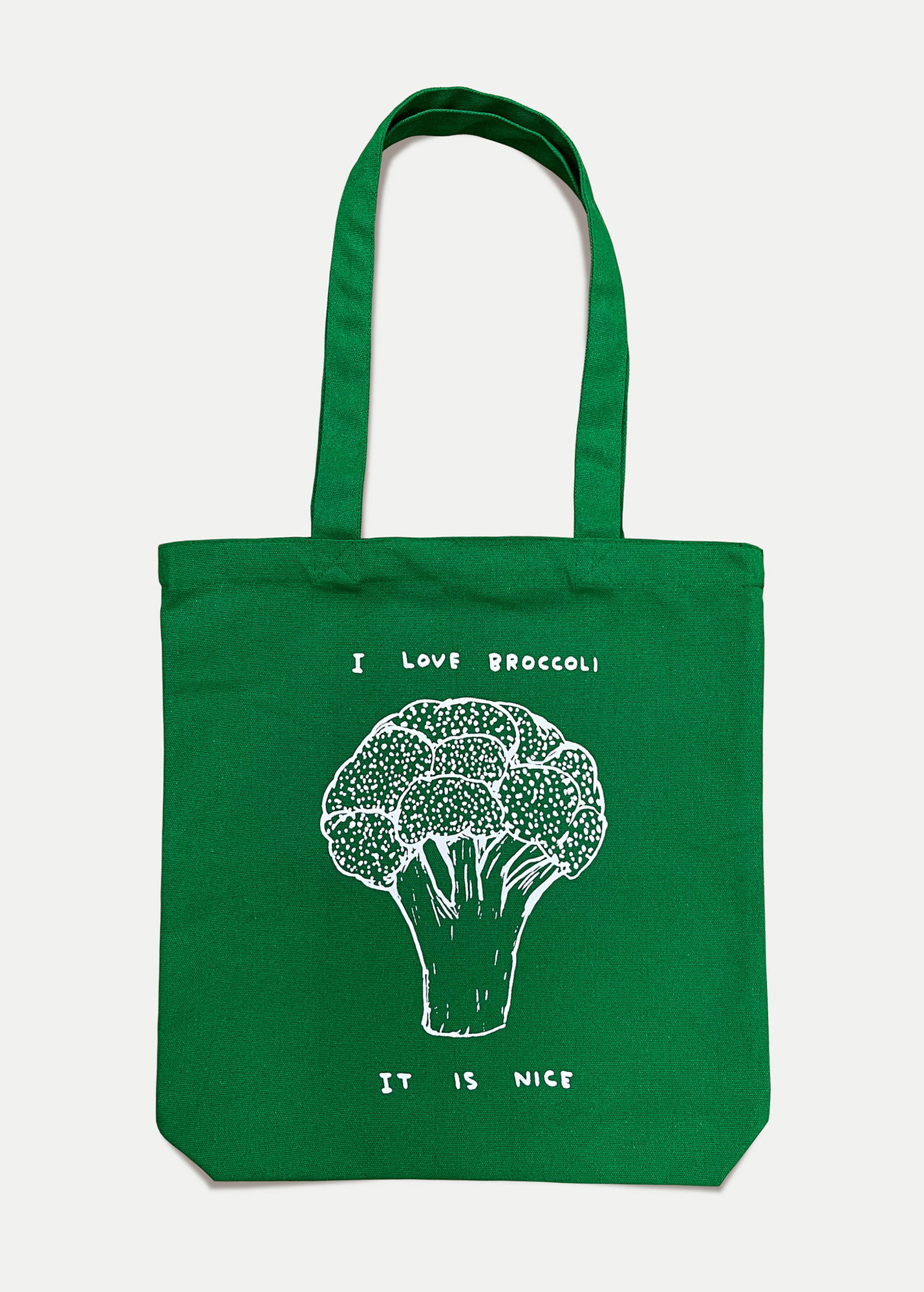Tygkasse, David Shrigley, I Love Broccoli - Moderna Museets Butik