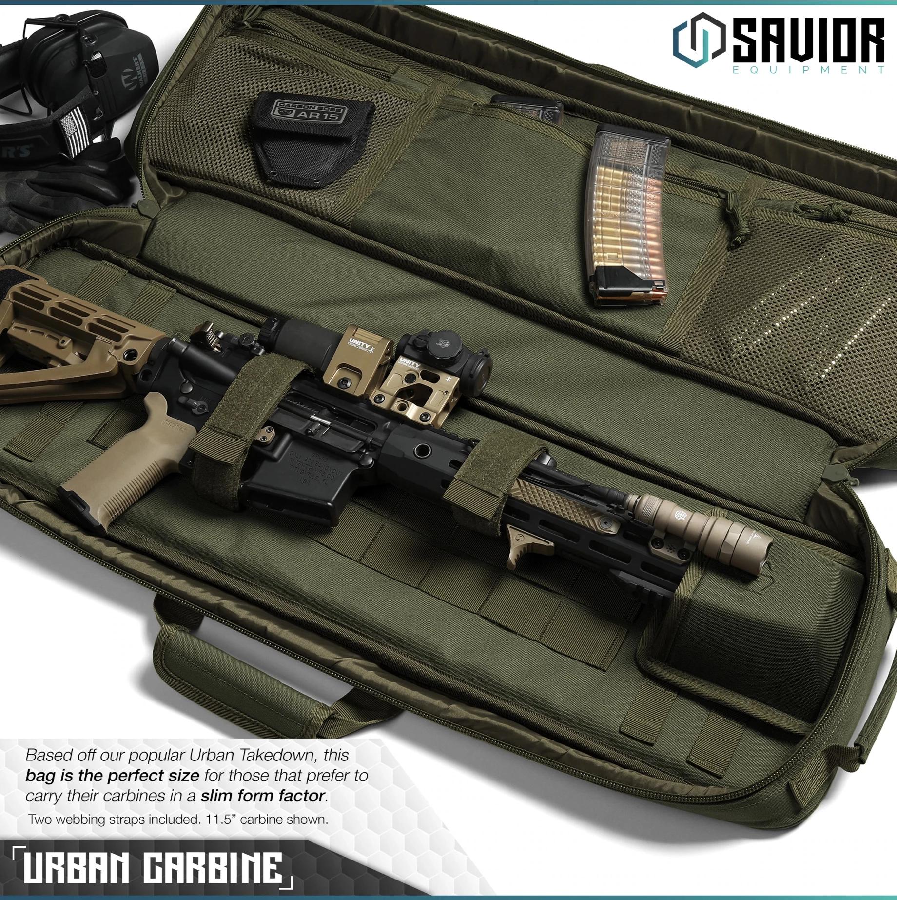 Savior Equipment Urban Carbine 30" Single Rifle Case - OD Green - Jakt ...