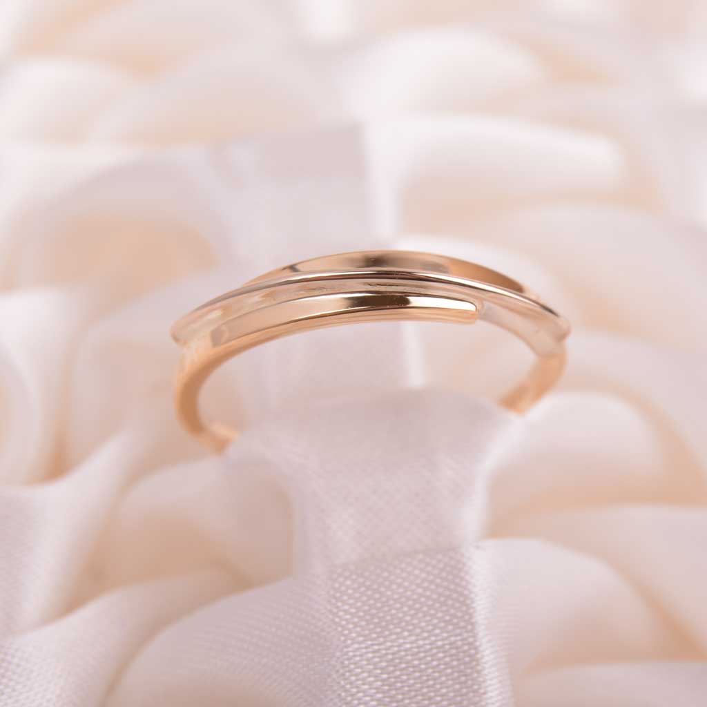 Guldring 2-farvet Loop, Vintage - Bohlins Gold