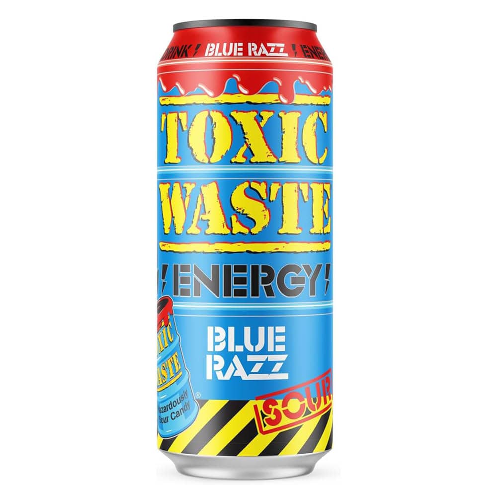 Toxic Waste Energy Drink Blue Razz 500 ml - Tasty America - Amerikansk ...