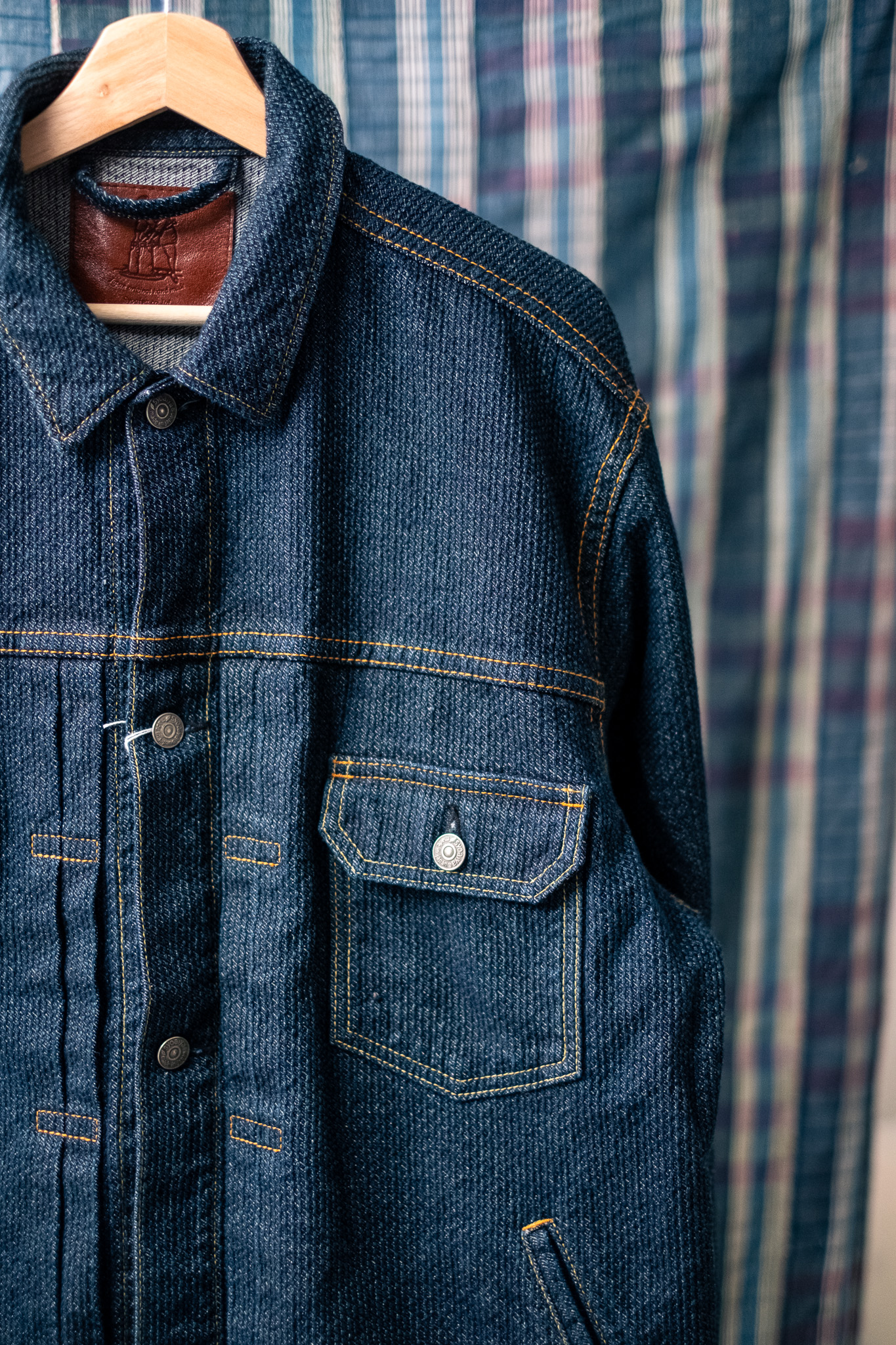 Worn Not Wasted Pure Blue - Sashiko Type II Denim Jacket - Göteborg ...