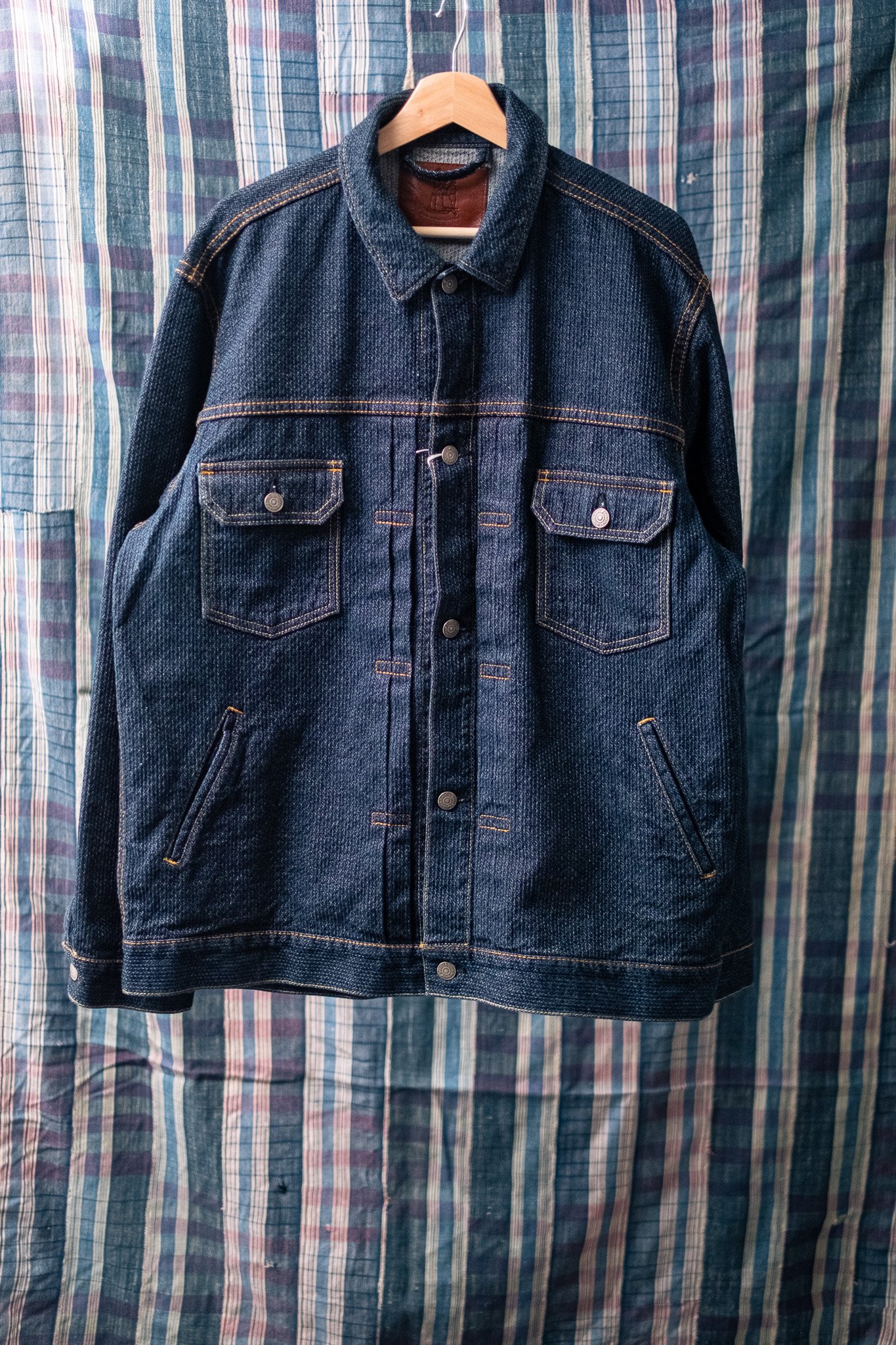 Worn Not Wasted Pure Blue - Sashiko Type II Denim Jacket - Göteborg ...