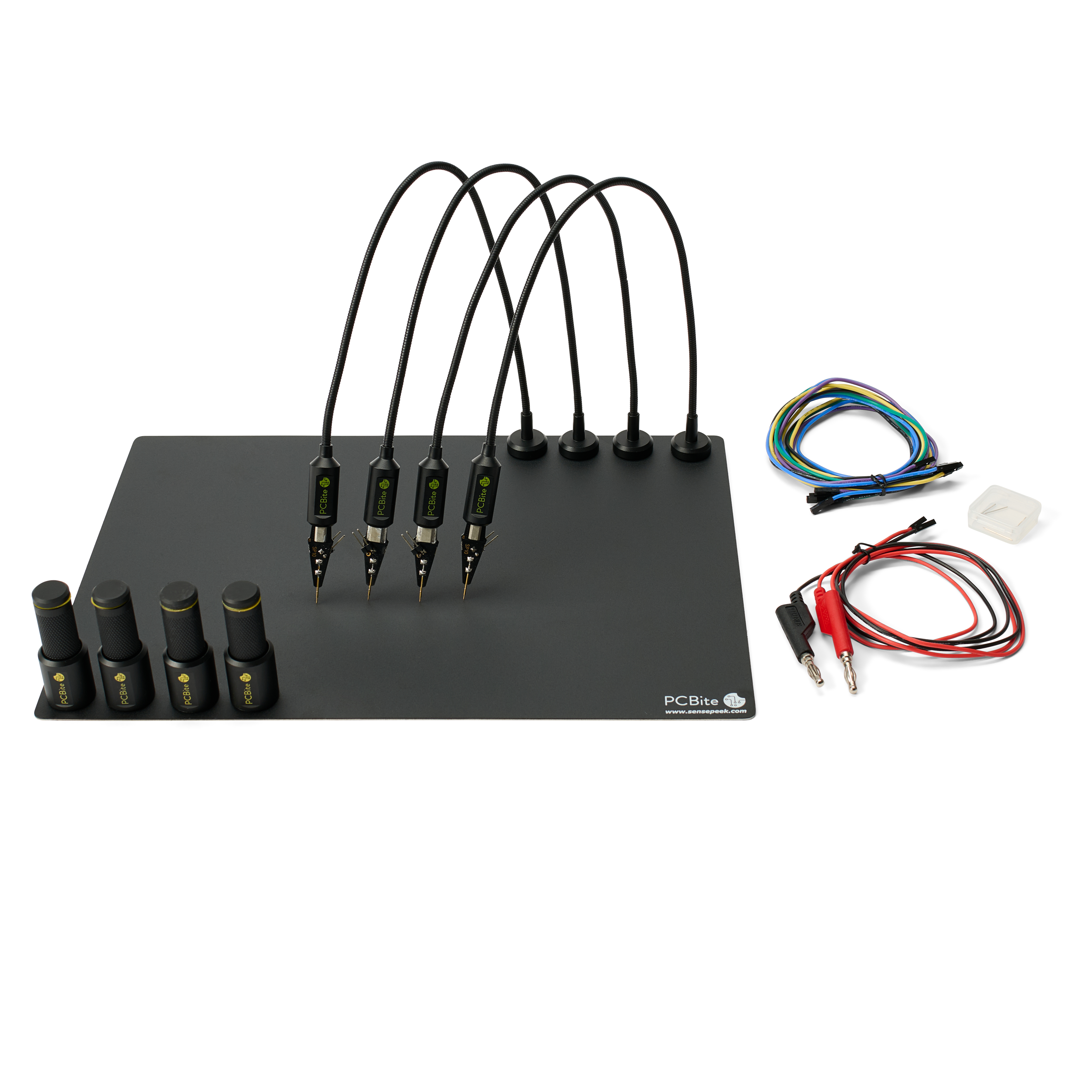 PCBite kit with 4x SP10 probes and test wires - Sensepeek