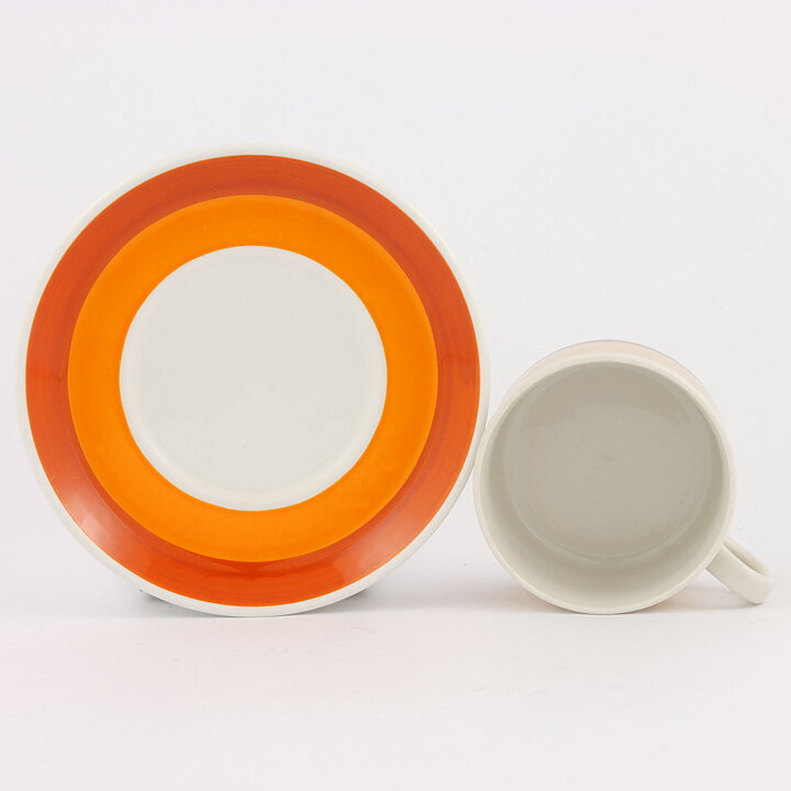 Helmer Ringström (Stina 1972) Coffee Cup with Orange/Yellow Decor 9 cm ...