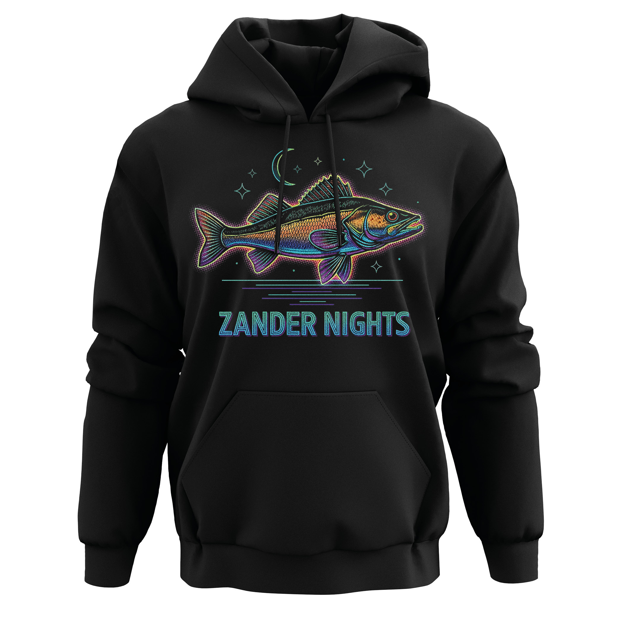 Zander Nights svart hoodie - VILDMARKEN® Brand Store