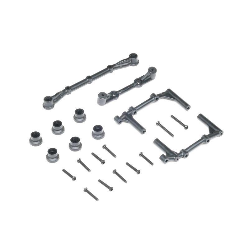 LOSI Body Mounts & Hood Support, Zombie: Mini LMT - HAB