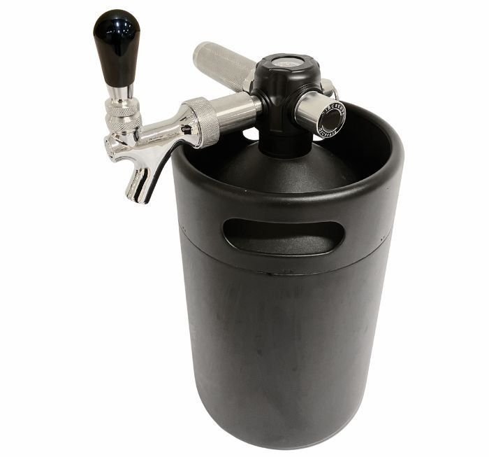 Mini Keg 4 l with regulator and tap, black - Mr. Malt