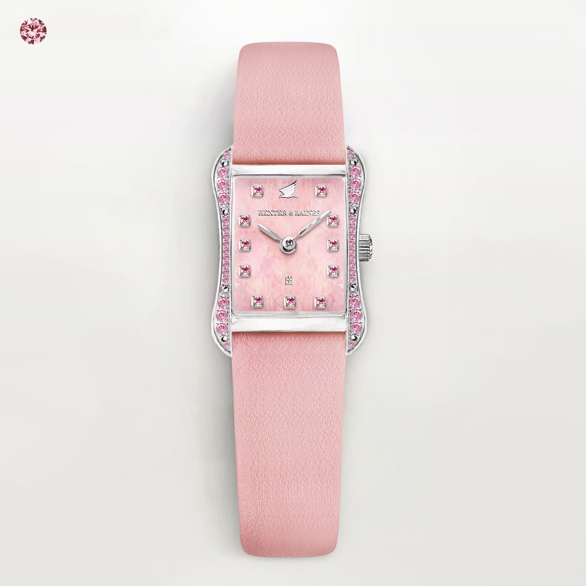 H&B Cronvas, Powder Pink, Silver - Hexter & Baines