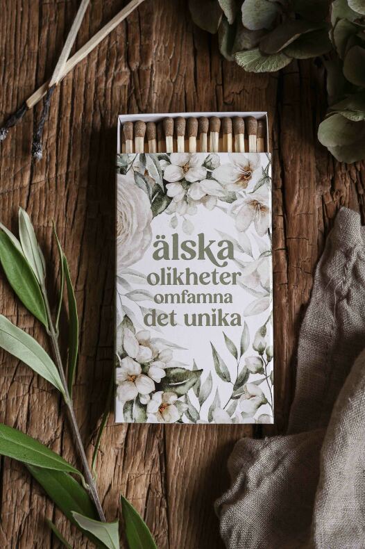 Tändsticksask - Älska olikheter, omfamna det unika - Nellispresenter