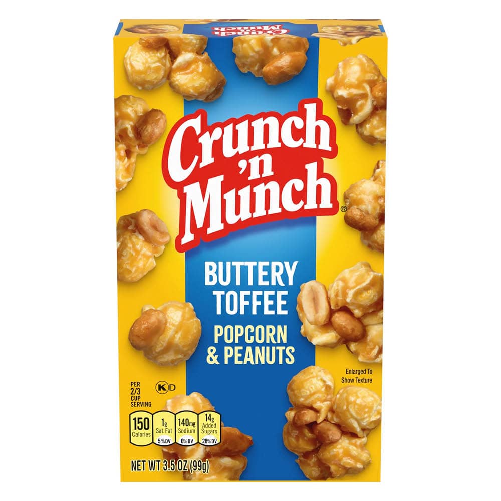 Crunch 'n Munch Buttery Toffee Popcorn & Peanuts 99g - Tasty America ...