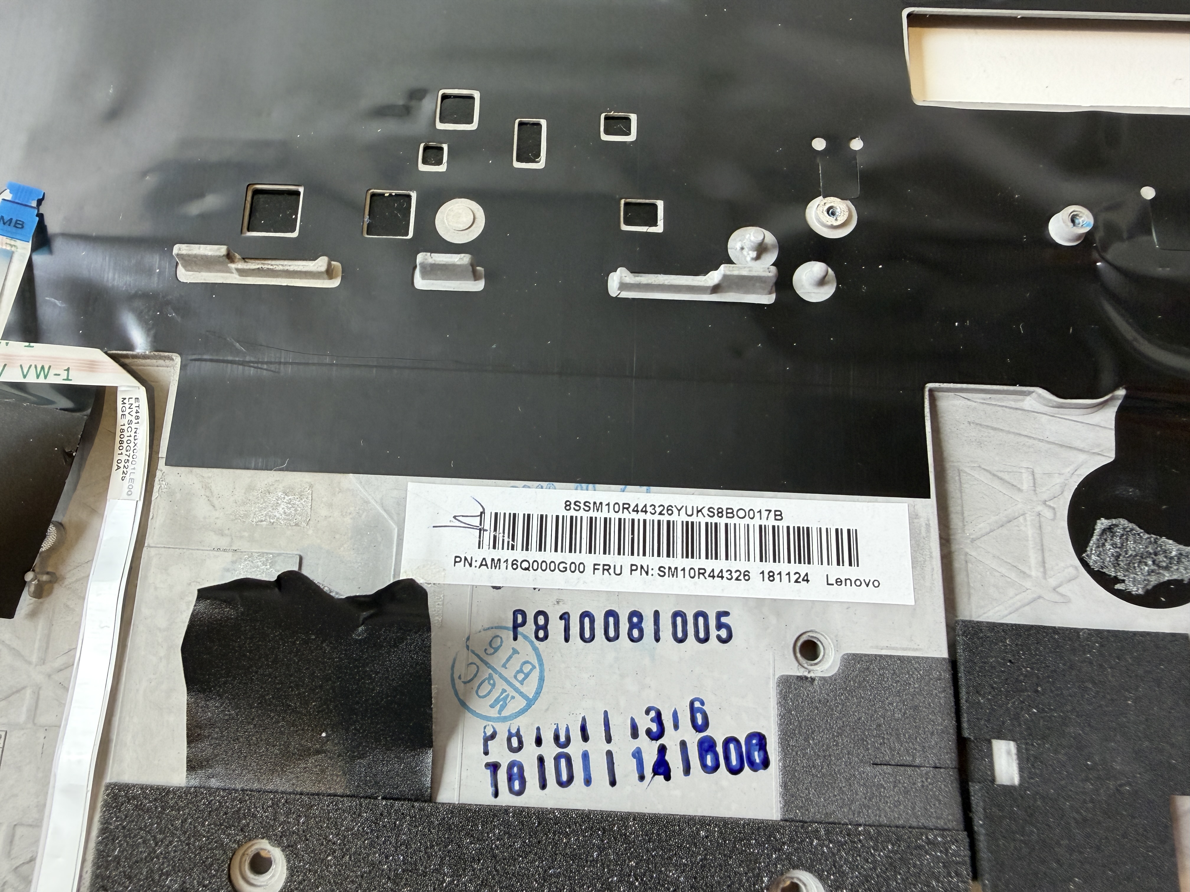 Begagnad Original Lenovo Upper Case Palmrest Cover ThinkPad T480s ...