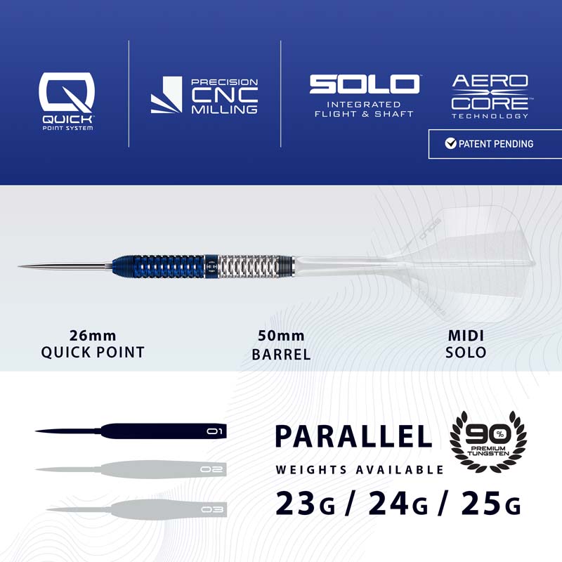 Harrows GEO 01 Parallel Quick Points 90% 23g - Dartstore Sverige AB
