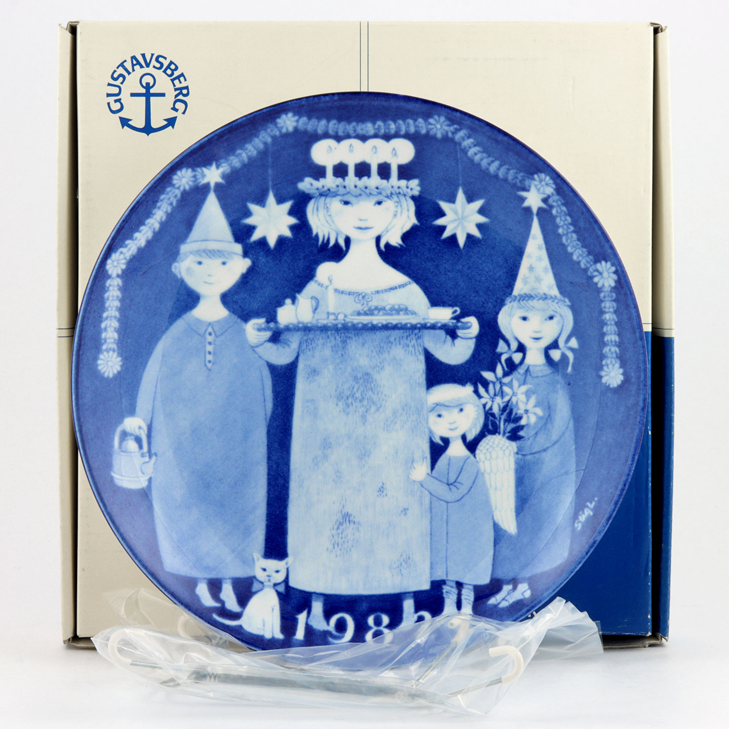 Stig Lindberg (Jultallrik 1982) Wall Plate with Christmas Motif 22 cm