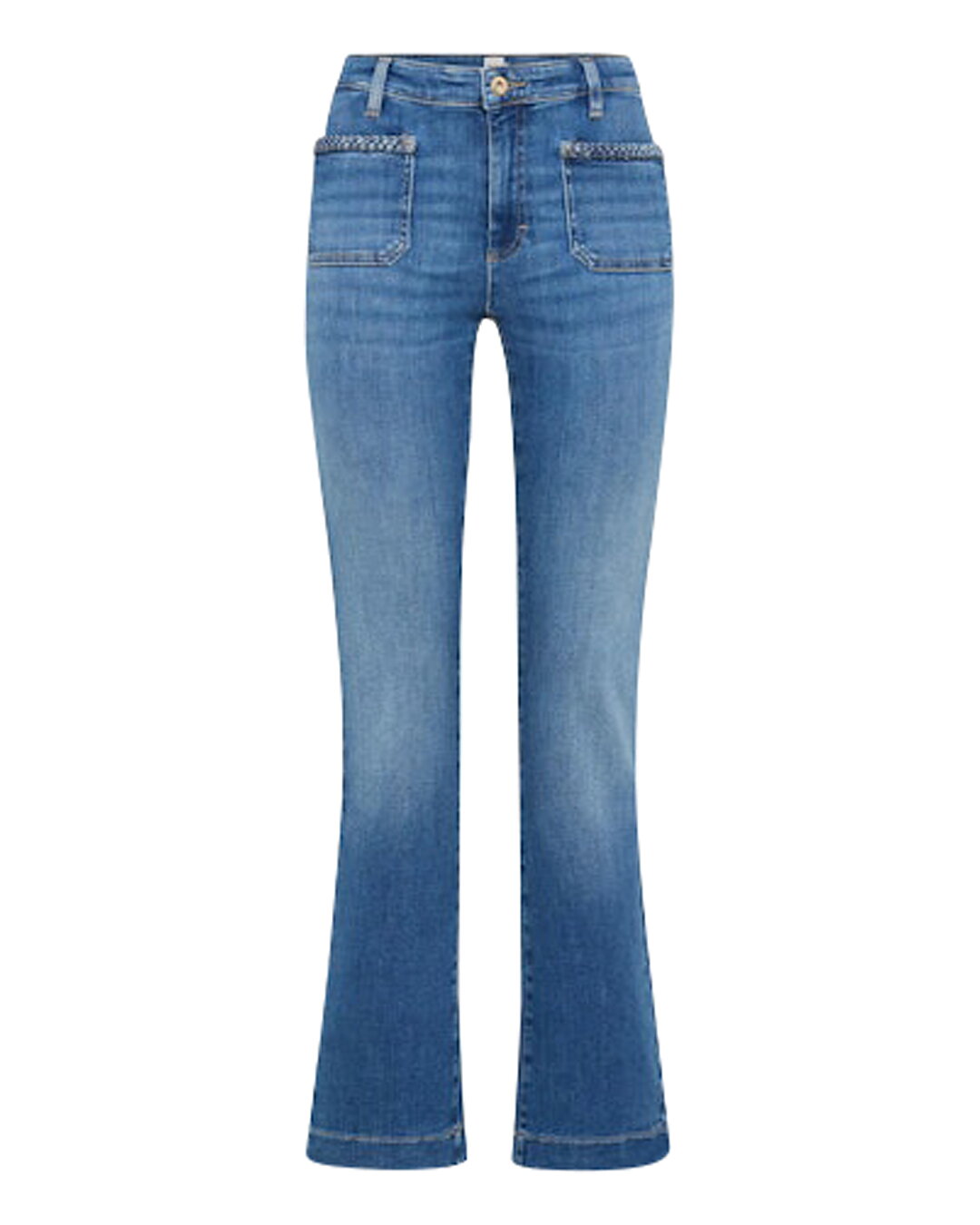 Jeans Mary bootcut flätade fickor denimblå - Jacobssons