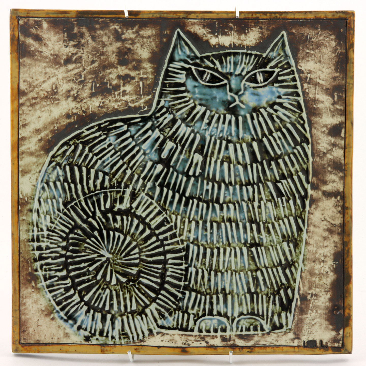 Lisa Larson (Unik 1961) Charismatic Cat Wall Plaque 23 cm (3)