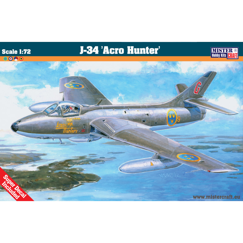 J-34 Acro Hunter 1:72 Starter Set - Toysforever