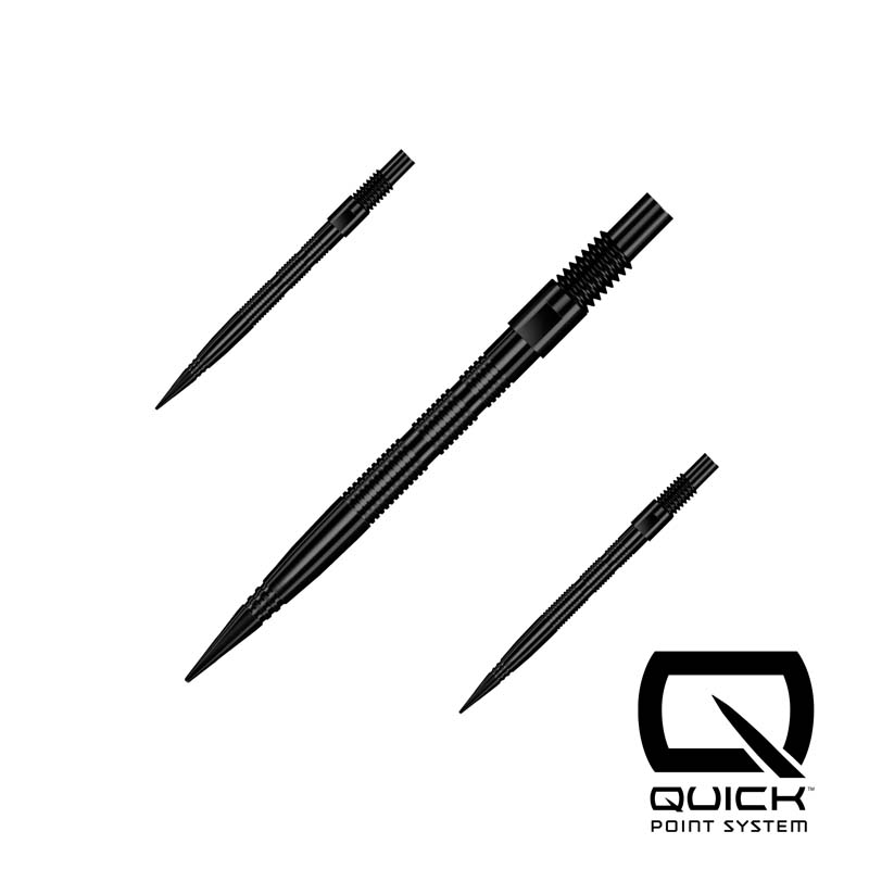 Harrows Micro Grip Quick Point Black 26mm - Dartstore Sweden