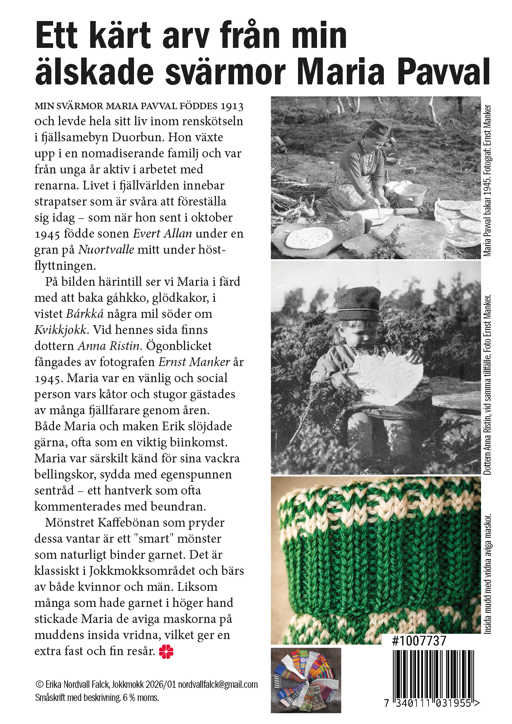 Knitting description mitten Marias kaffebönor Jokkmokk - Stoorstålka ...