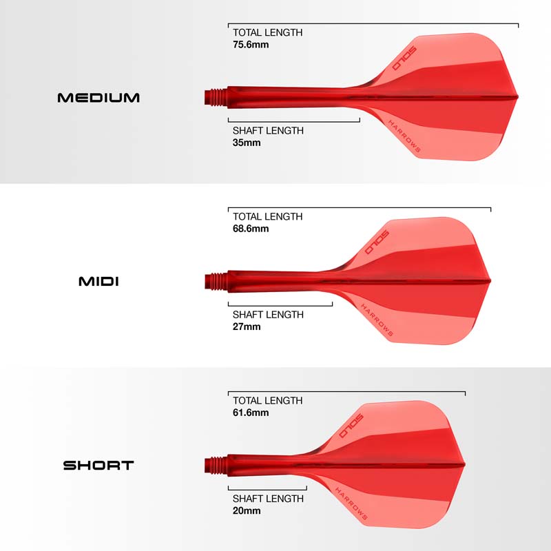 Harrows Solo Shape/NO6 Red Short - Dartstore Sweden