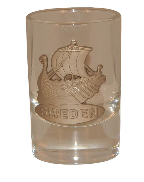 Shot glass Viking ship