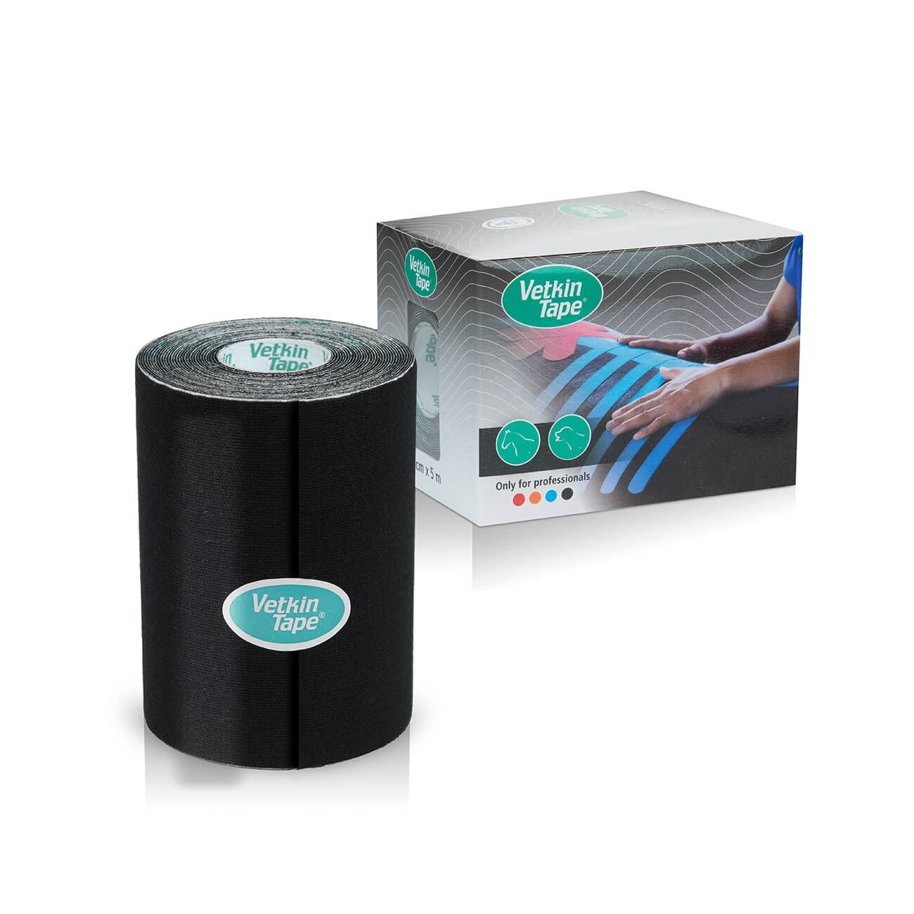 Vetkin Tape Kinesioteip 1 st 10cmx5m - Svart - Petster Norge