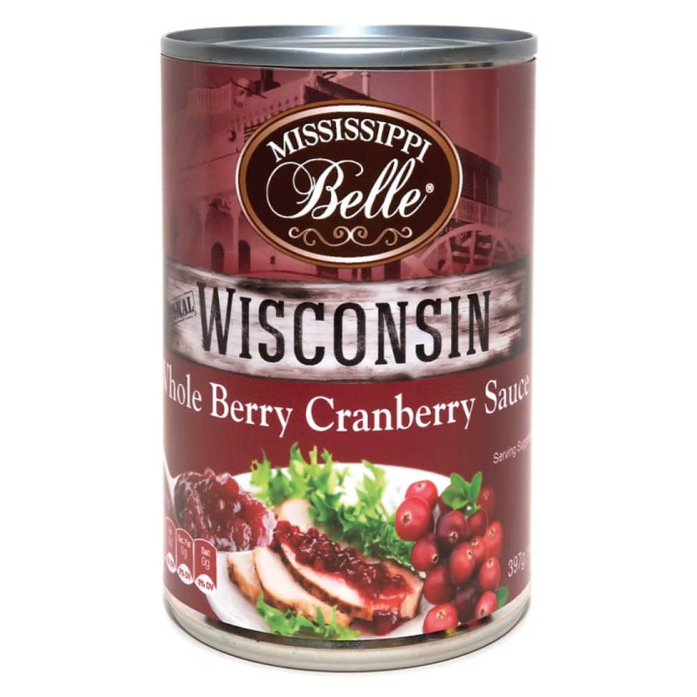 Mississippi Belle Wisconsin Whole Berry Cranberry Sauce 397g - Tasty ...