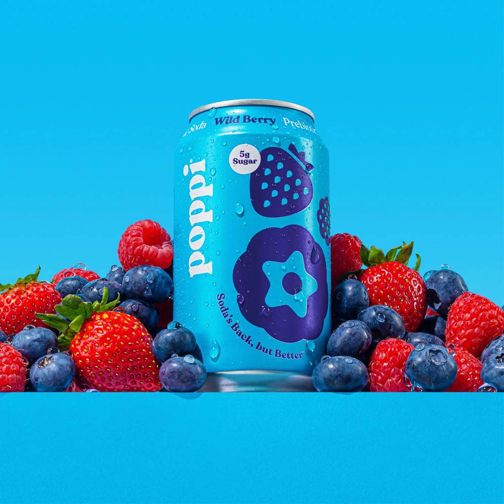 Poppi Wild Berry Prebiotic Soda 355ml - Tasty America - Internationella ...