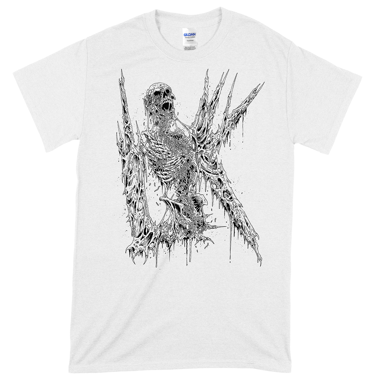 LIK - Worms Logo WHITE T-shirt (PRE-ORDER) - TRUST NO ONE RECORDINGS